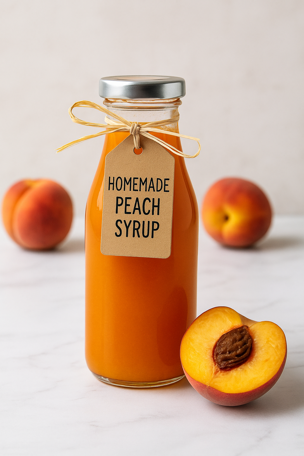 Delicious Simple Homemade Peach Syrup Recipe - The Urban Homemaker Mama